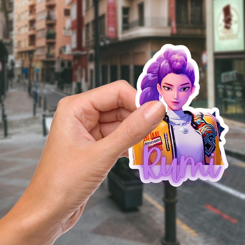 Kpop Demon Hunters Sticker, Rumi Character Sticker, Vinyl Waterproof ...