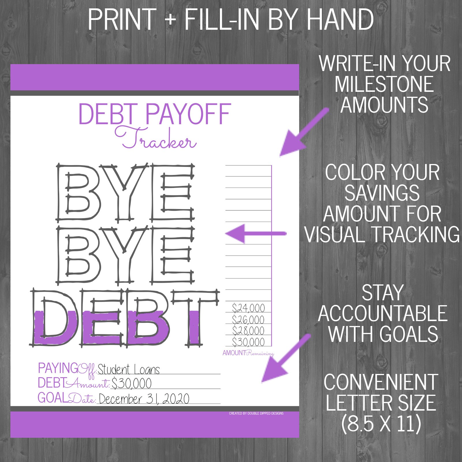 Debt Repayment Printable Tracker Bundle Student Loan Repayment Tracker ...