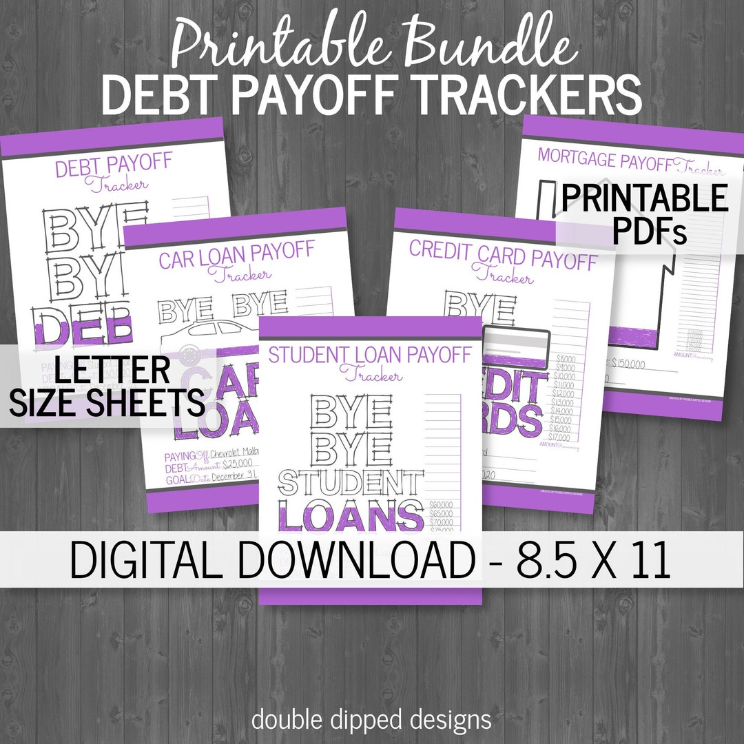 Debt Repayment Printable Tracker Bundle Student Loan Repayment Tracker ...
