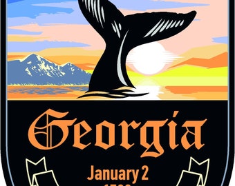 Georgia GA State Outline Vinyl Decal Sticker - Etsy