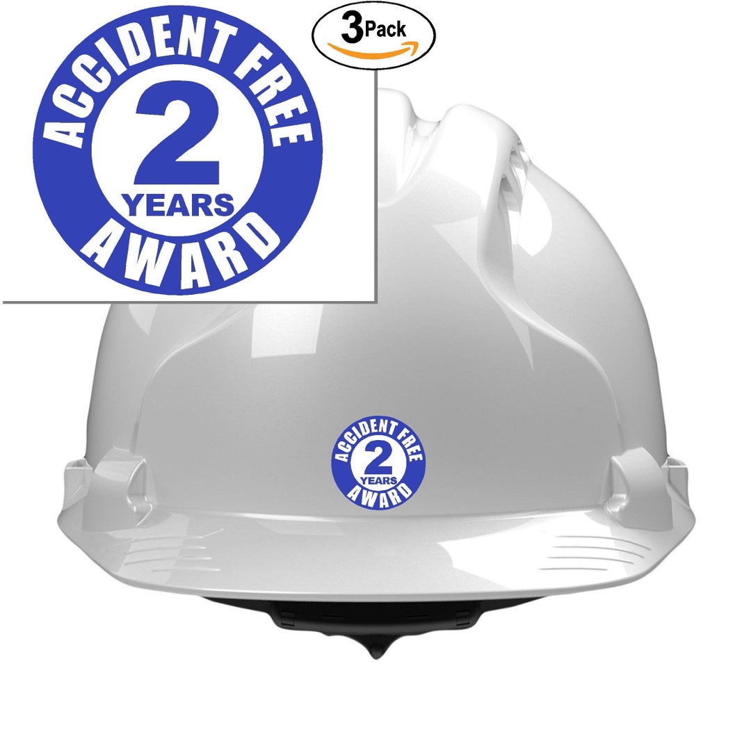 2 Year Accident Free Award set of 3 Stickers - Etsy