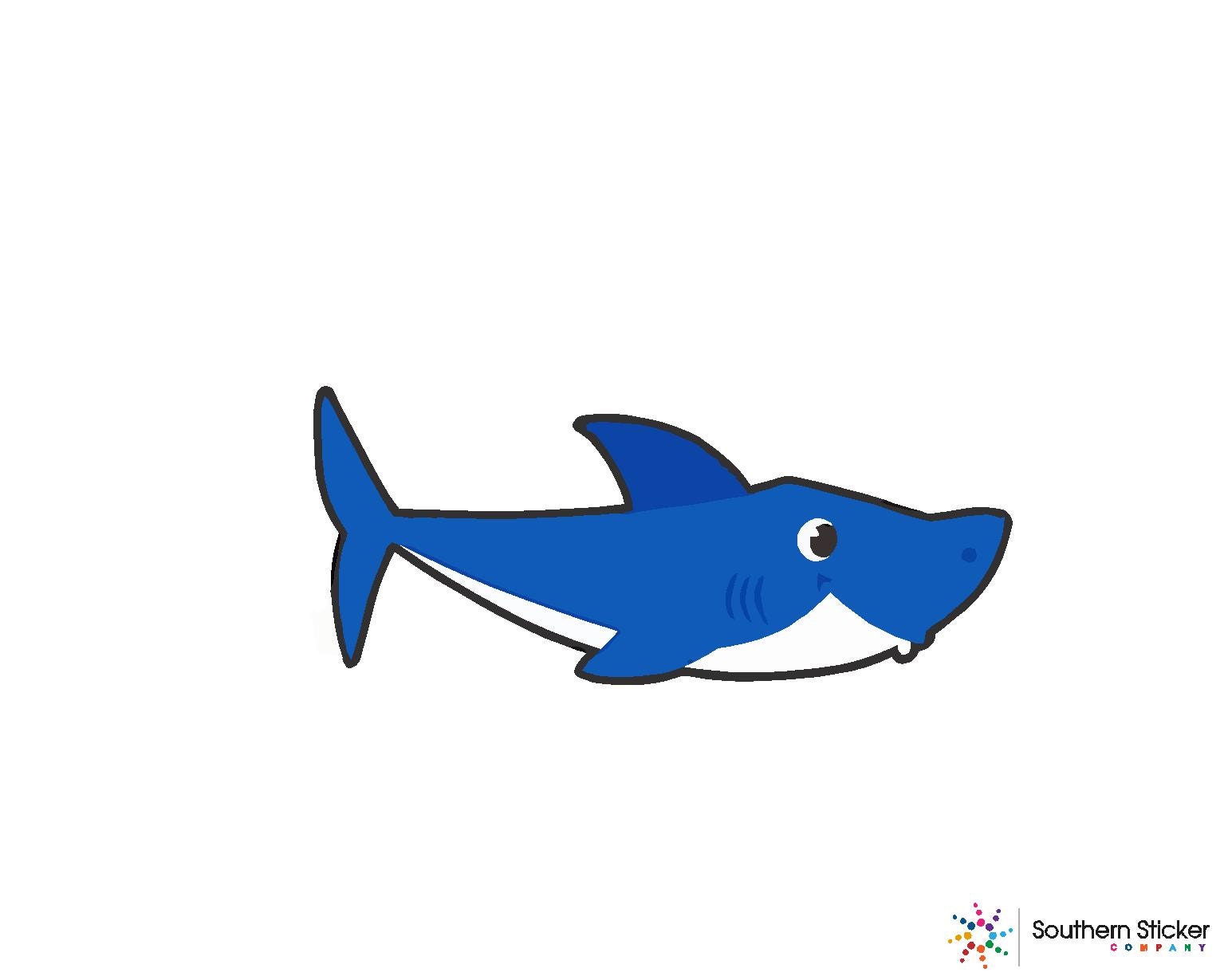 Shark Family Daddy Sticker - Etsy