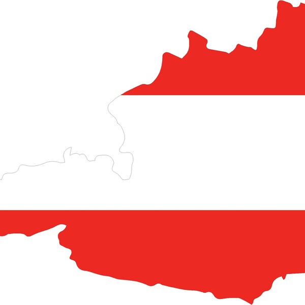 Austria Map With Flag - Etsy