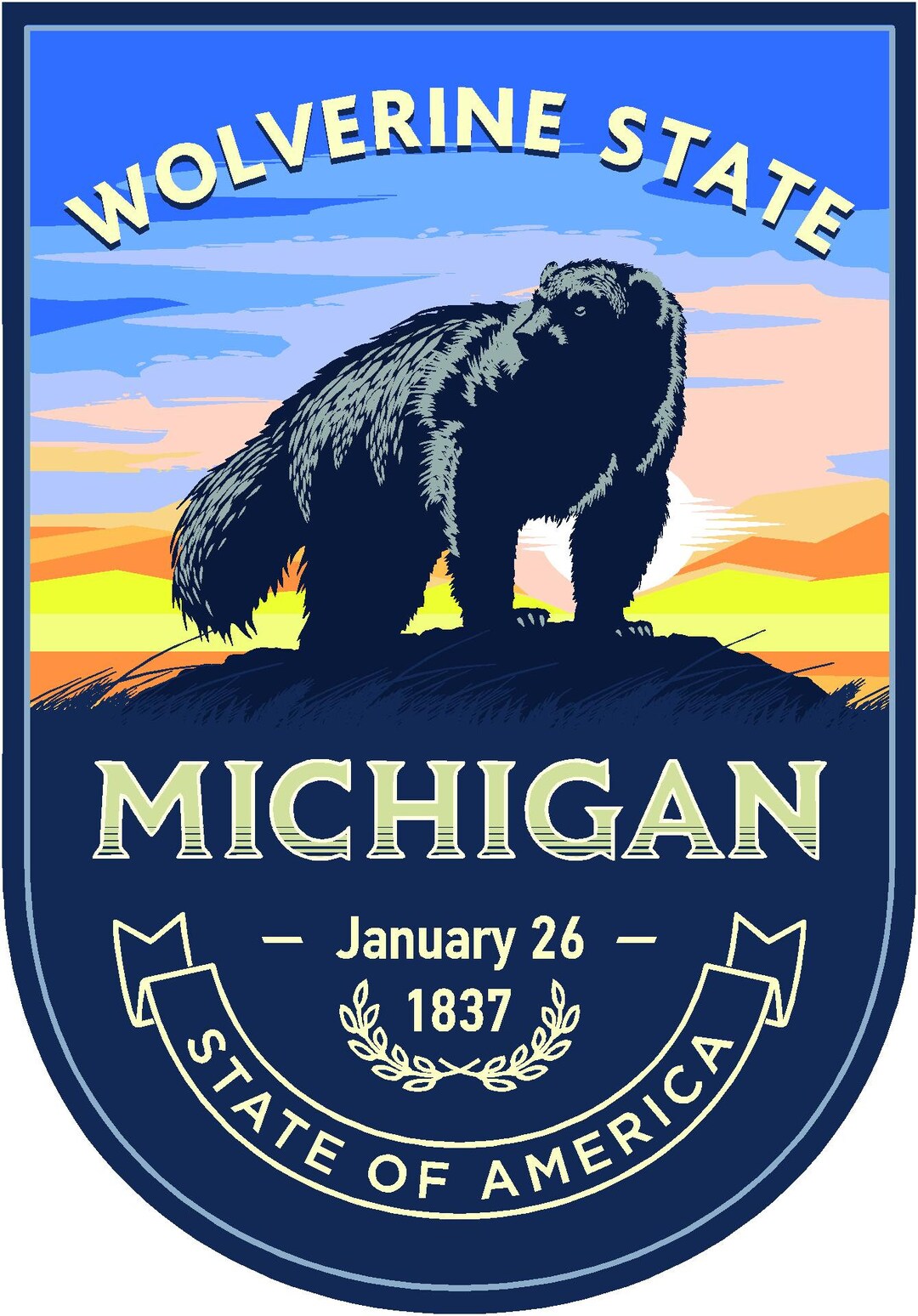 State Animal Michigan Day Sticker - Etsy