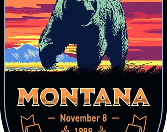 Montana MT State Outline Vinyl Decal Sticker - Etsy