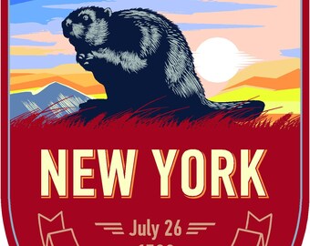 New York NY State Outline Vinyl Decal Sticker - Etsy