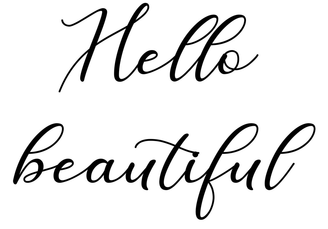 Hello Beautiful Decal Vinyl Sticker - Etsy