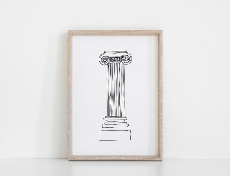 Ancient Greek Ionic Column Print Download Printable | Etsy