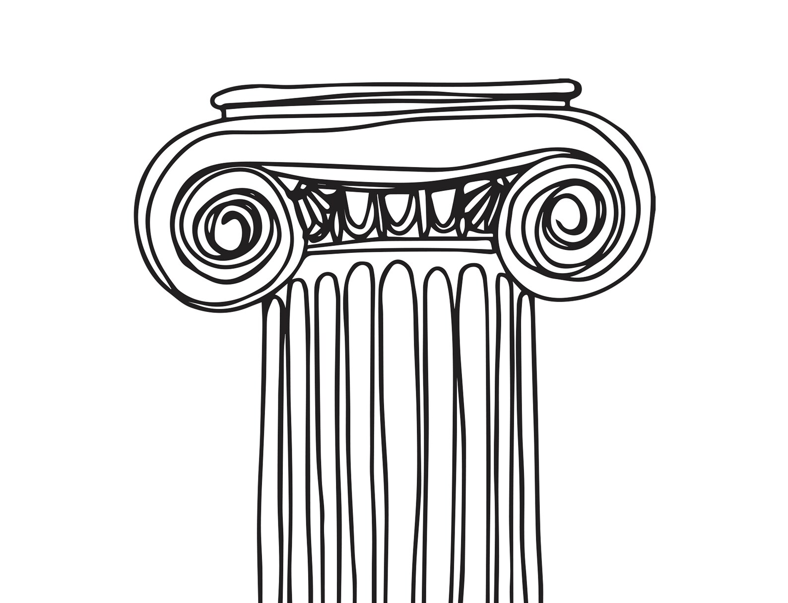 Ancient Greek Ionic Column Print Download Printable | Etsy