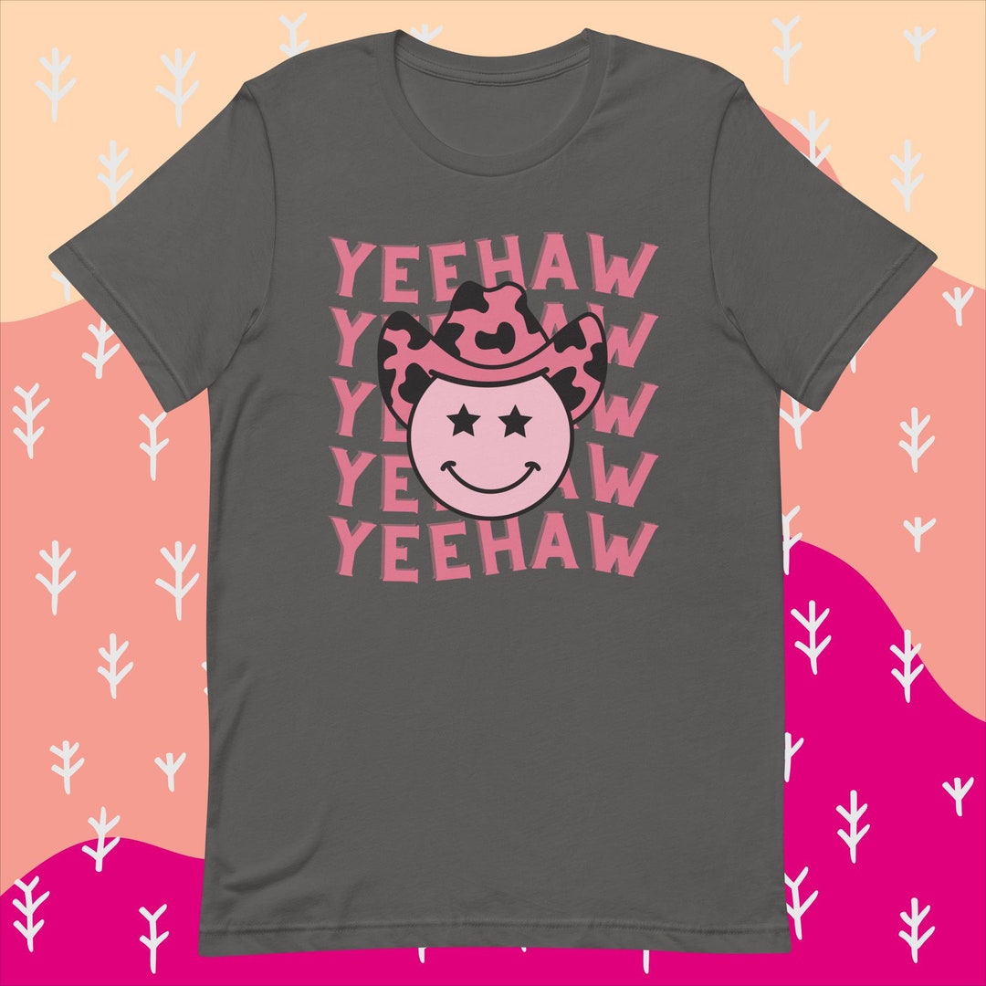 Yeehaw Smiley Face Tee - Etsy