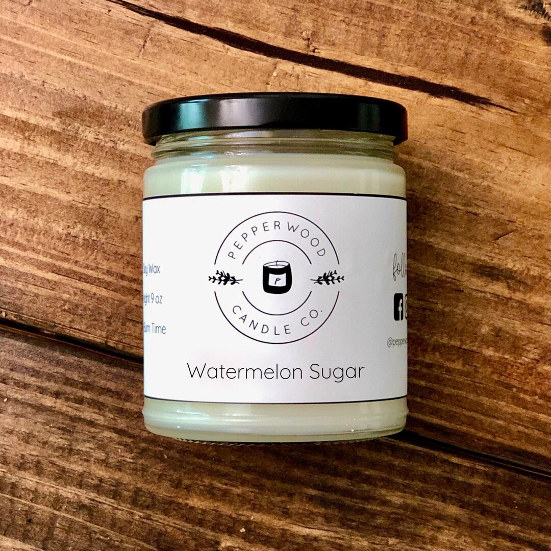 Watermelon Sugar Candle Handmade Soy Wax Candle Sweet Summer Fruity ...