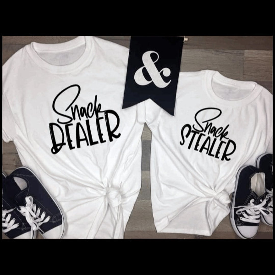 Snack Dealer / Snack Stealer Adult & Child Set Tshirt - Etsy