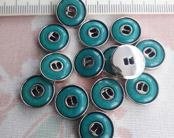 Sewing & Needlecraft 12mm 15mm Turquoise Dark Teal Blue Buttons on ...