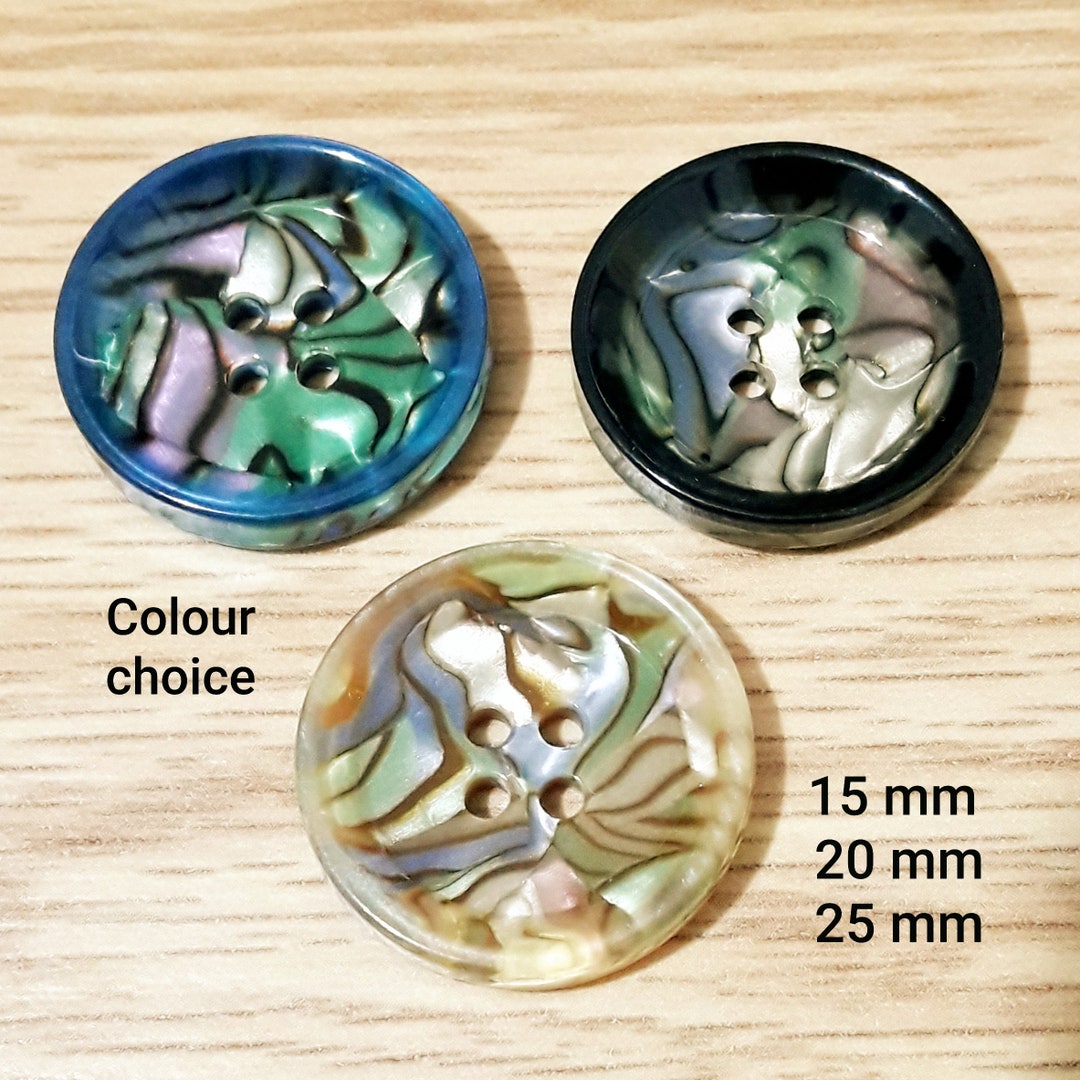 Pearly Marble Effect Buttons-15-20-25 Mm SIZE & COLOUR Choice-multi ...