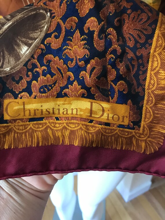 Christian Dior Large Square Baroque theme Scarf - Gem