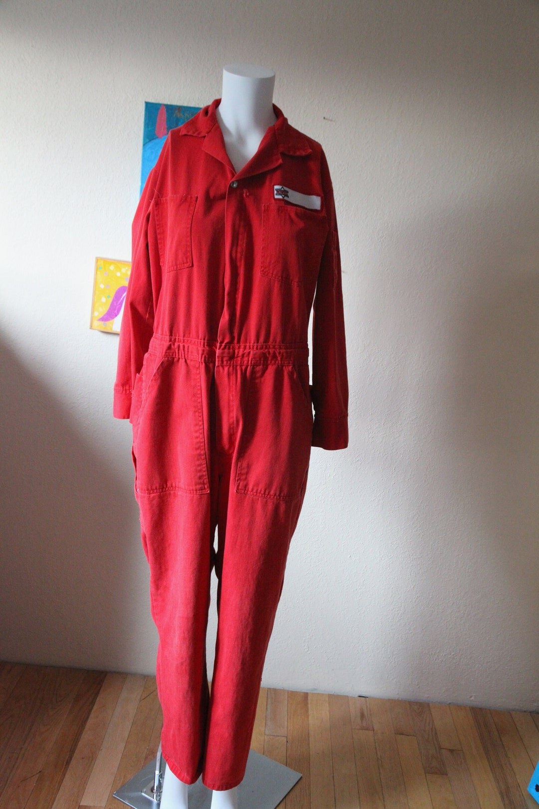 Vintage Red Unisex Coveralls Large - Etsy