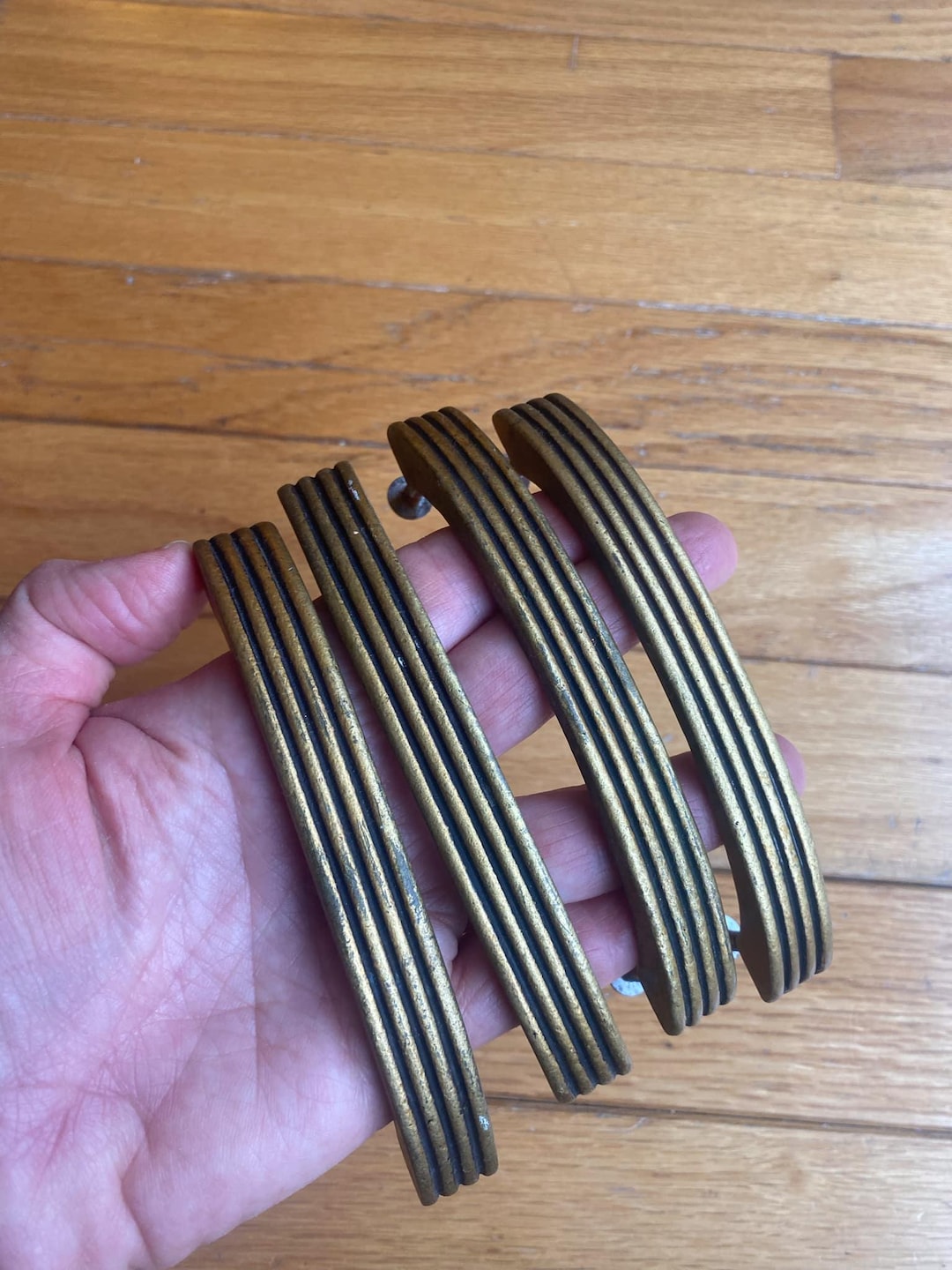 Vintage Art Deco Cabinet Handles Set of 4 - Etsy
