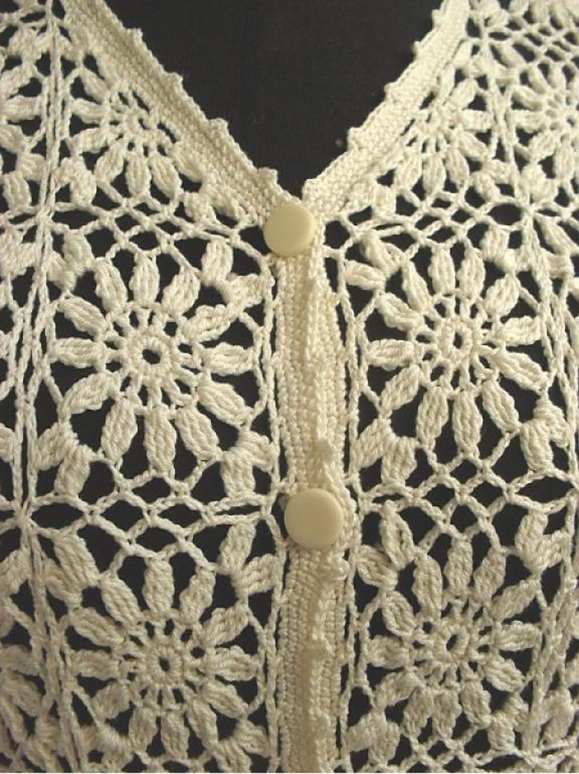 Ivory Crochet Sweater_ Elegant Crochet Lace Sweater - Etsy