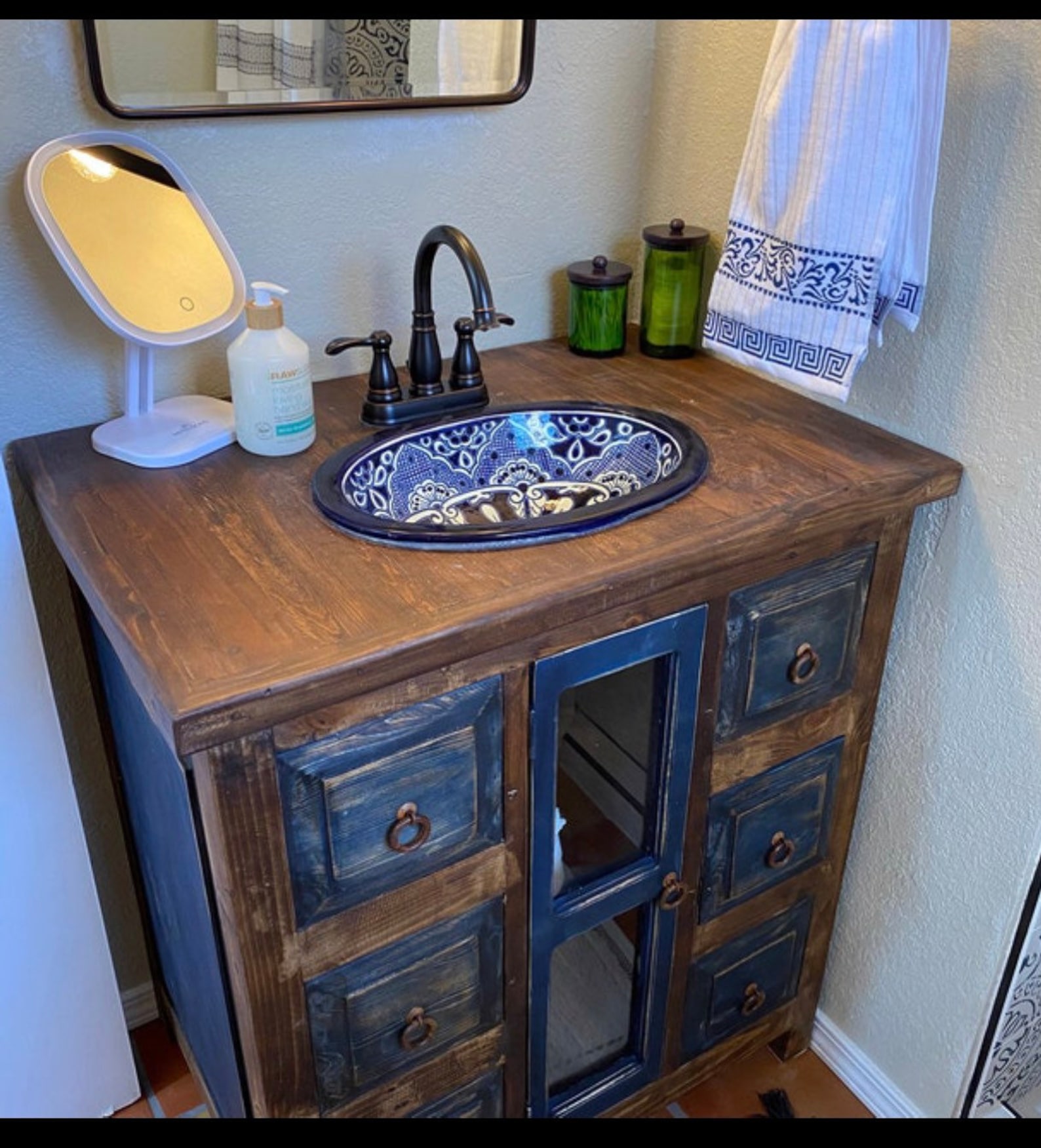 Small Rustic Bathroom Vanity - Etsy