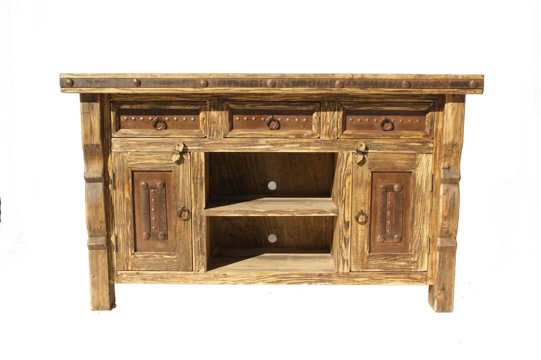 Rustic T.V Stand - Etsy