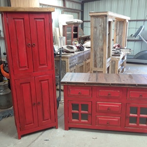 Rustic Vanity With Linen Cabinet - Etsy