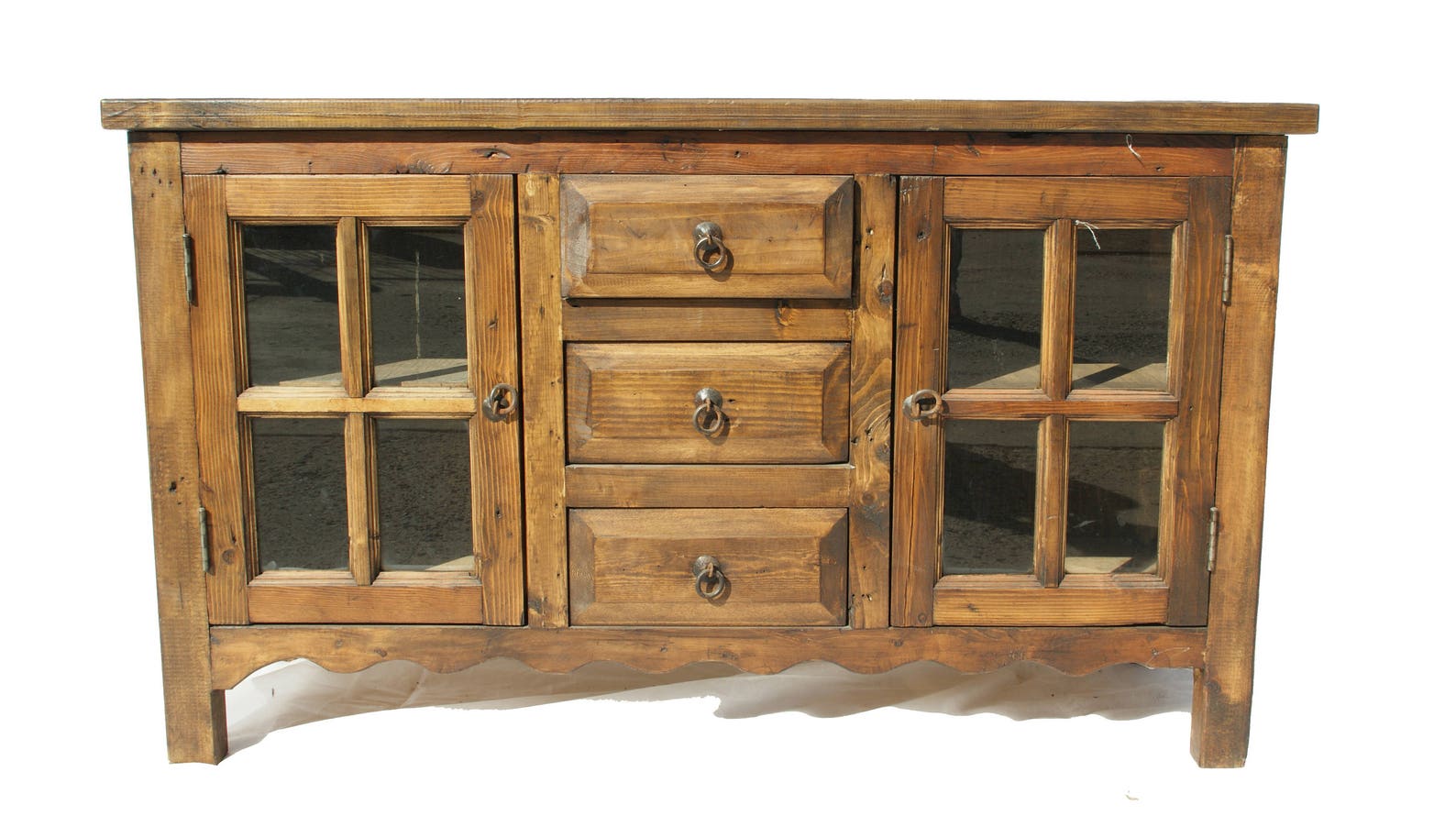 Custom Rustic Bathroom Vanity 48 Wide Glass Doors - Etsy