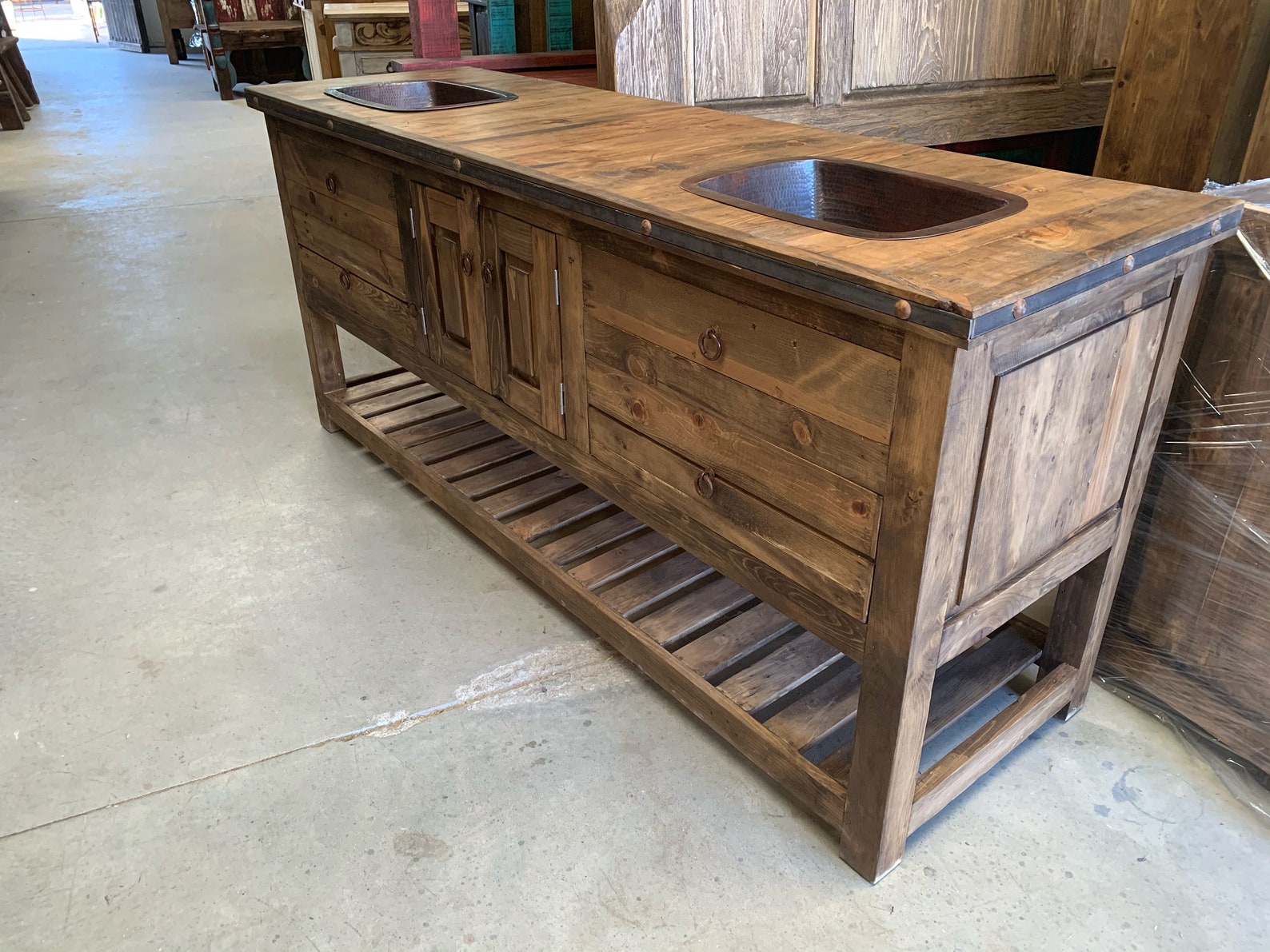 Ladder Bottom Rustic Bathroom Vanity | Etsy