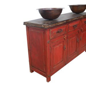 Rustic Red Bathroom Vanity - Etsy