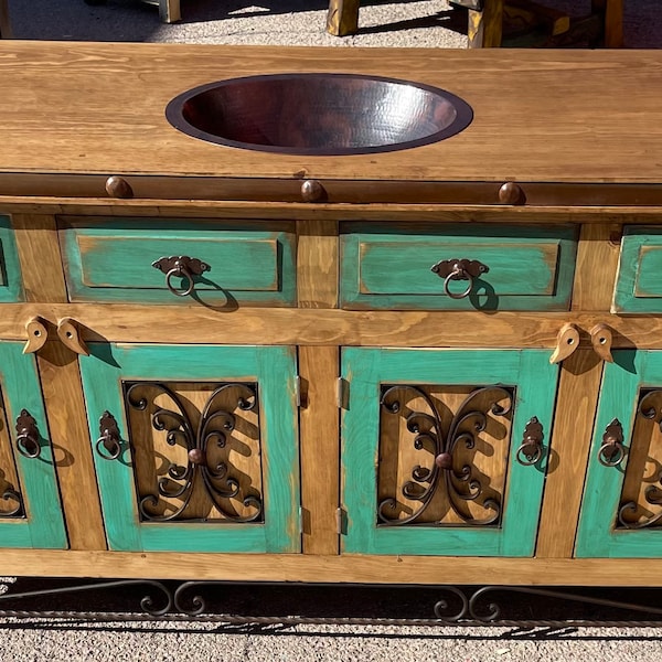 Turquoise Vanity - Etsy