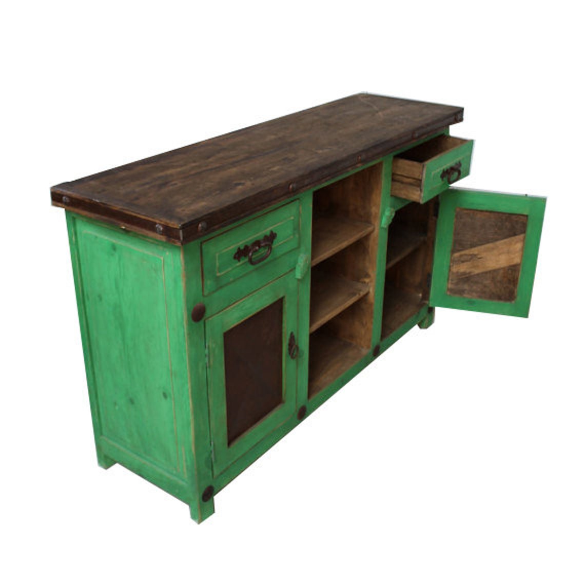 Rustic Green Console - Etsy