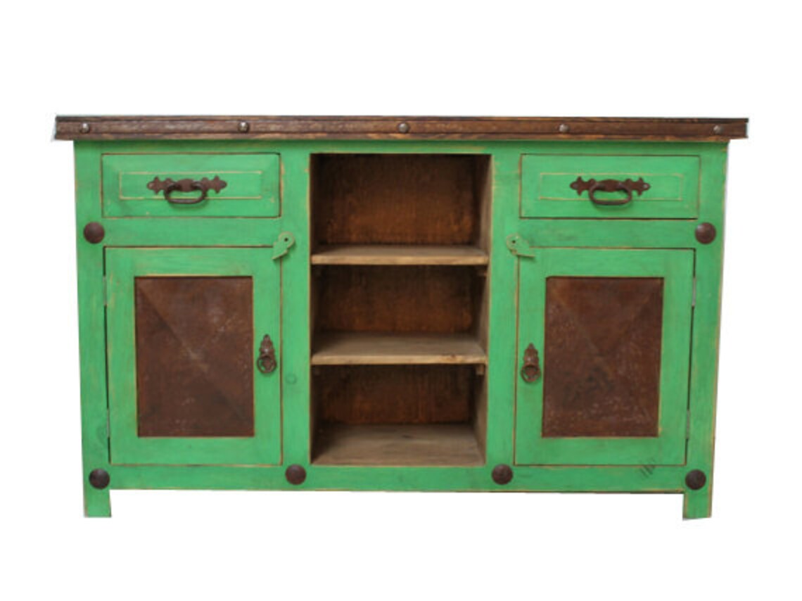 Rustic Green Console - Etsy