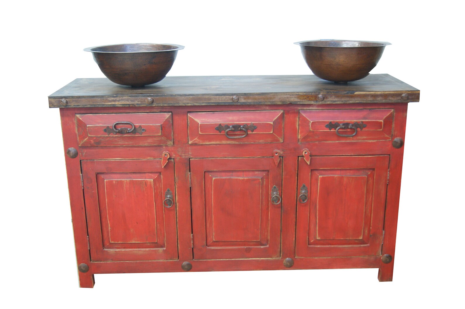 Rustic Red Bathroom Vanity - Etsy