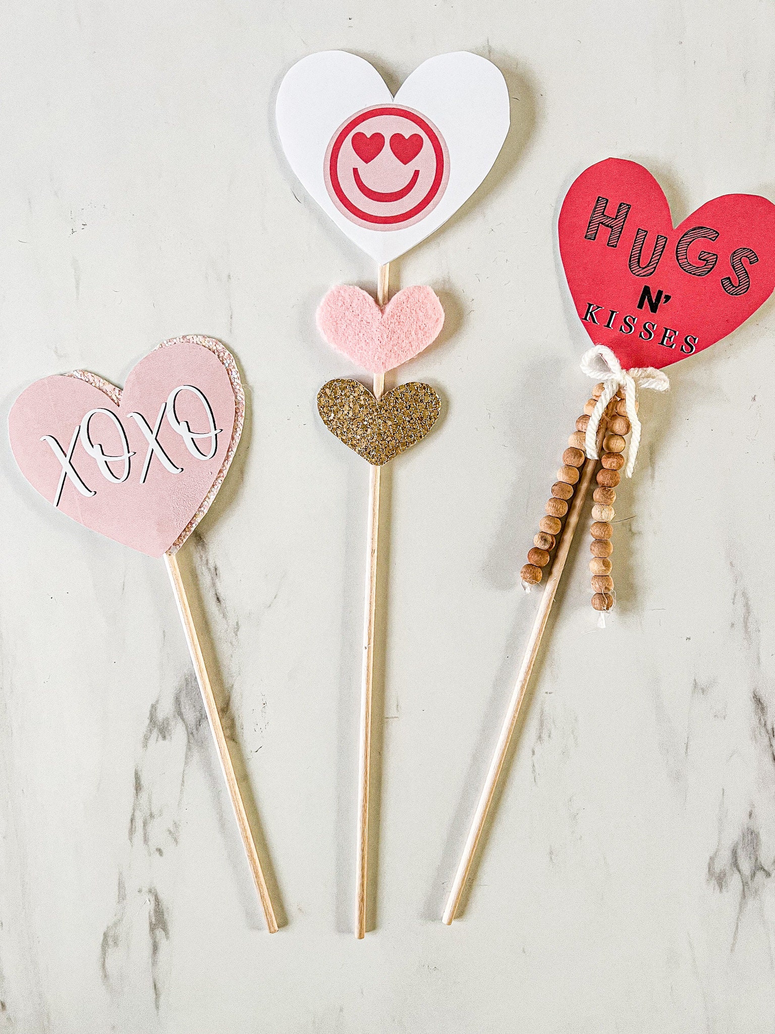 Valentine's Day Basket Flags / Printable Valentine Flags/ Valentine ...