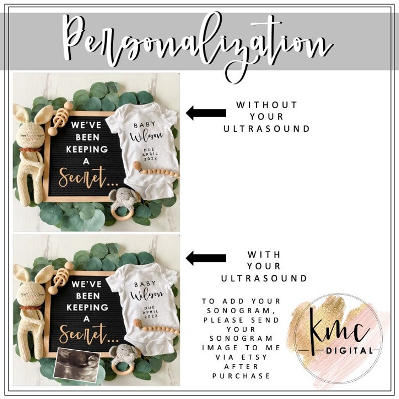 Digital Pregnancy Announcement / Gender Neutral Pregnancy Announcement ...