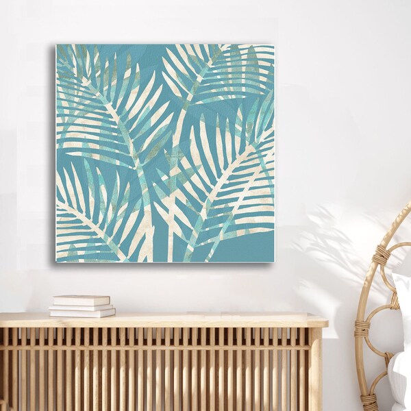 Blue Palm Print - Etsy