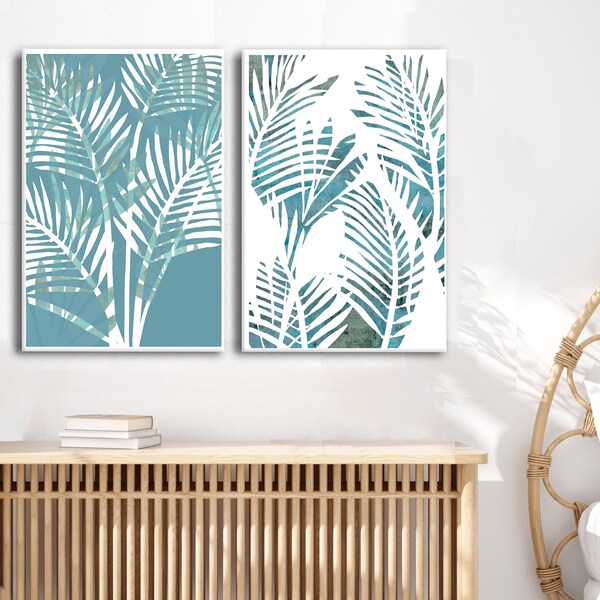 Blue Tropical Prints - Etsy