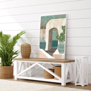 Mediterranean Archway Painting / Sun-baked Building With Earthenware ...