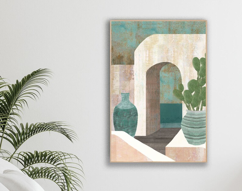 Mediterranean Archway Painting / Sun-baked Building With - Etsy UK