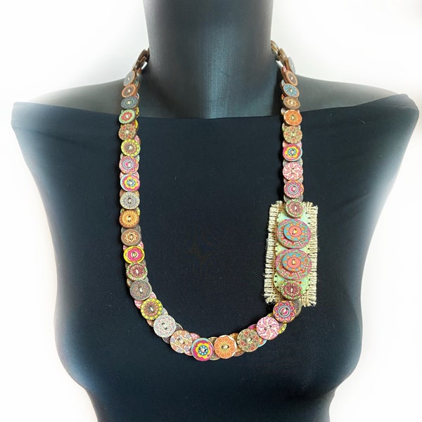 Buttons Necklace - Etsy