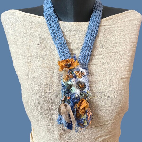 Textile Art Jewelry - Etsy