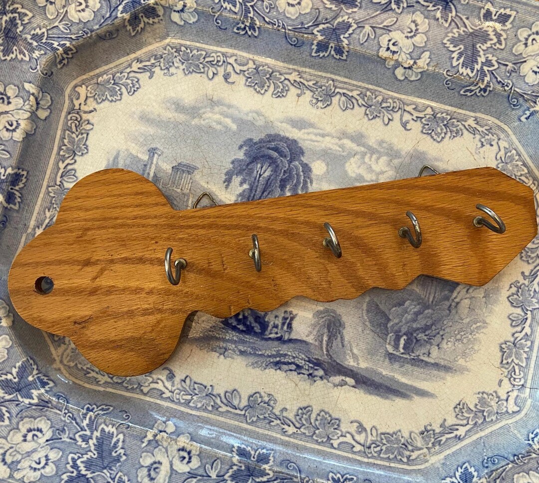 Rustic Wooden Key Holder - Key Shaped Key Hooks - Etsy