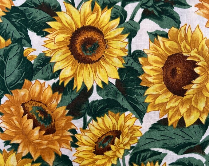 Cranston Print Works Field of Sunflowers Cotton Fabric - Joan Messmore ...