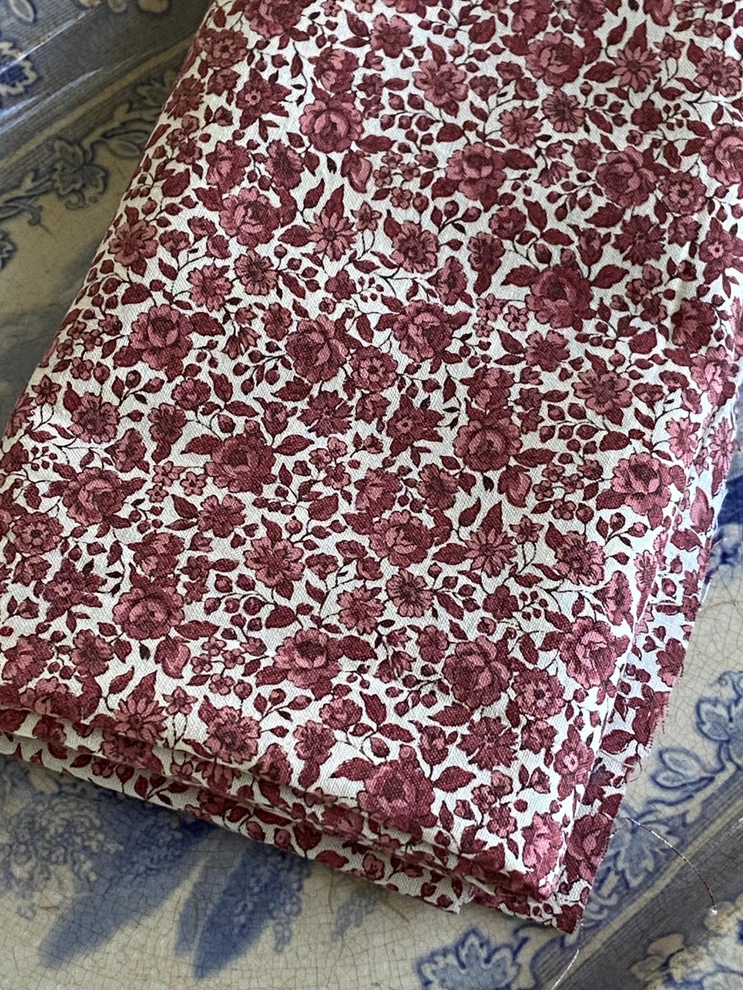 Rustic Rose Floral Cotton Fabric 41”x26” - Etsy