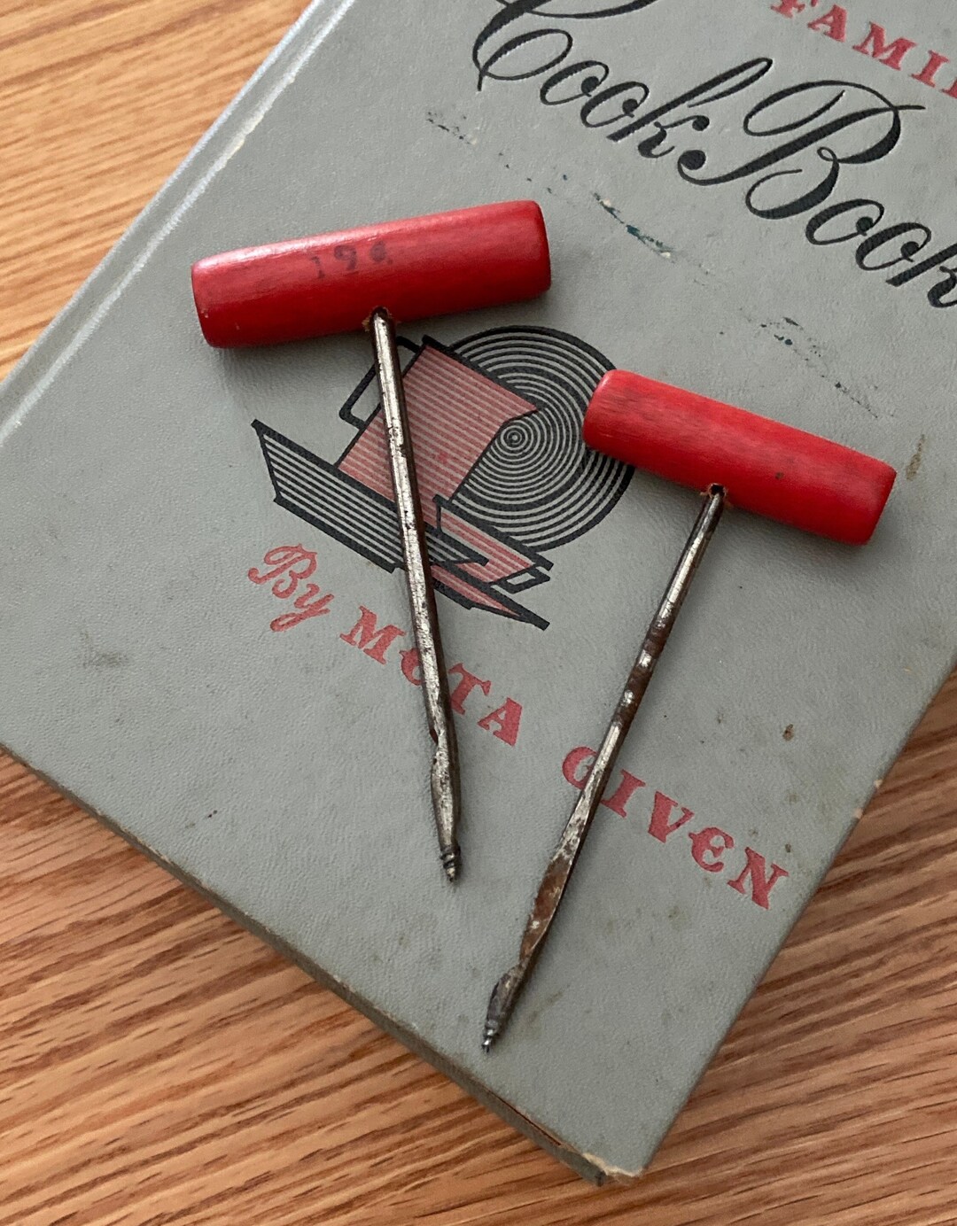 Vintage Wood Handles Awls - Vintage Drilling Awls With Red Handles ...