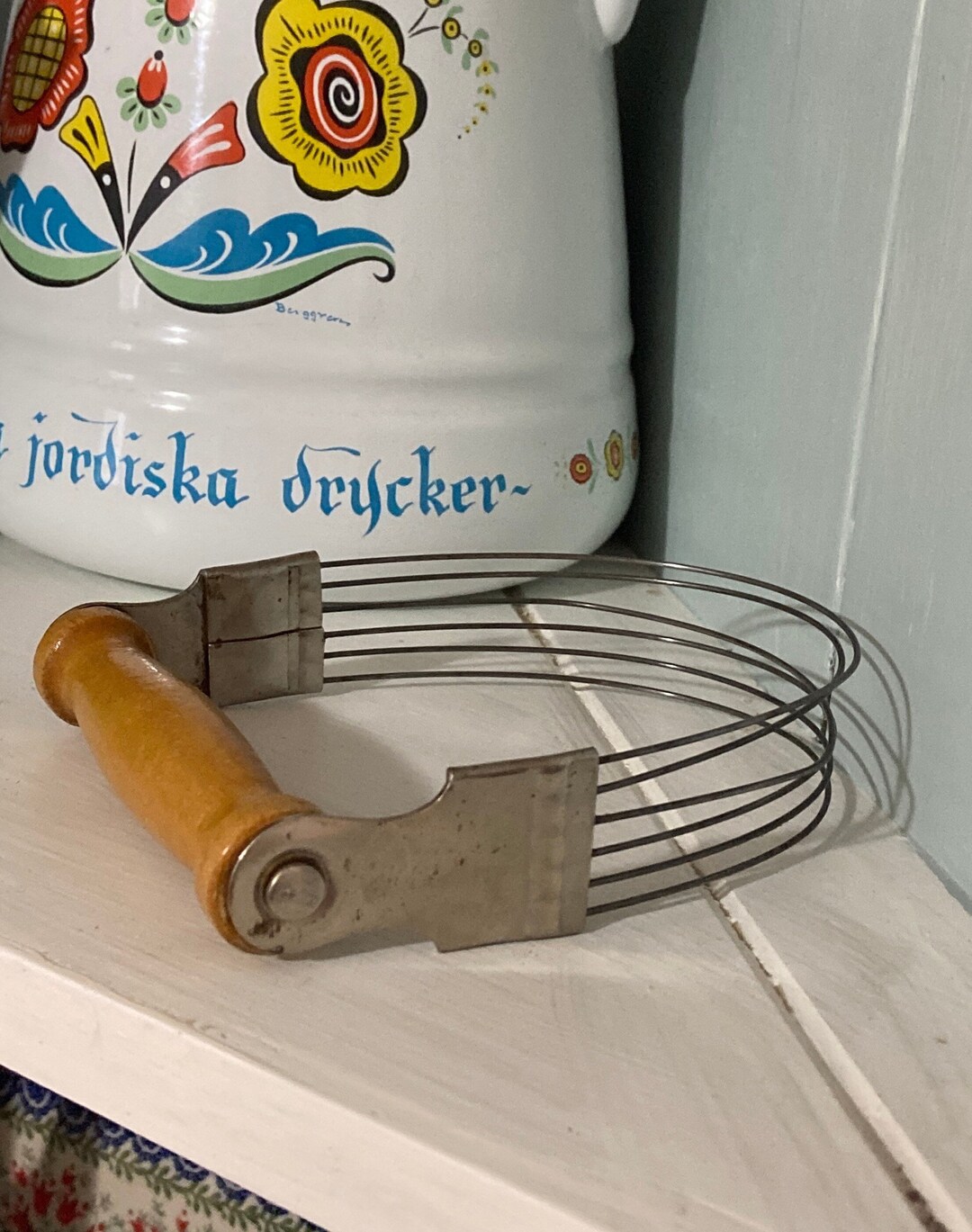 Vintage Wire Pastry Cutter With Wood Handle Vintage Dough Cutter - Etsy