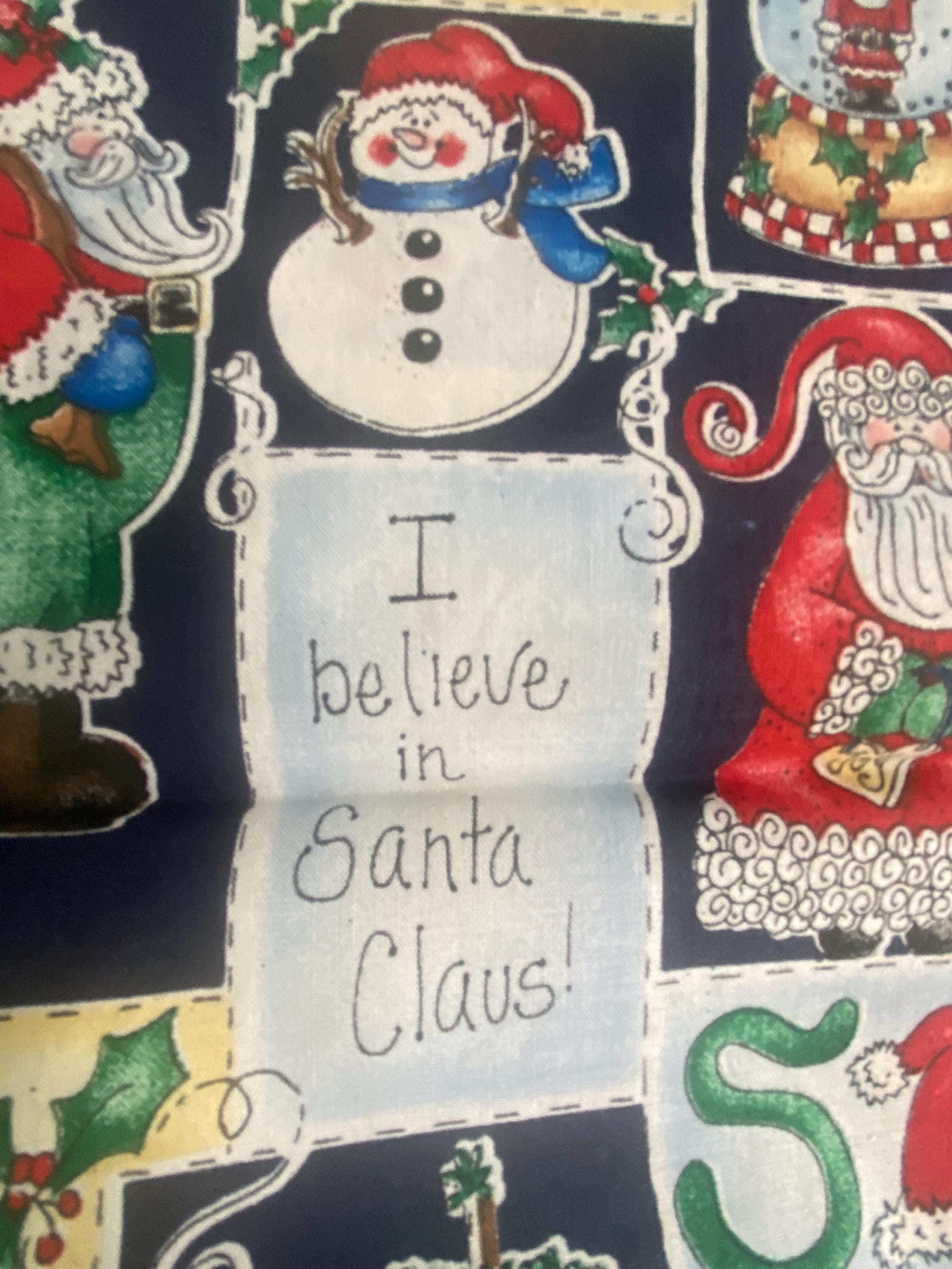 Vintage Santa Cotton Quilting Fabric 8”x36” Designed by Dianna Marcum ...
