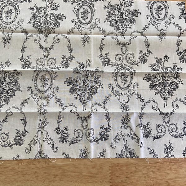 Black Toile Fabric - Etsy