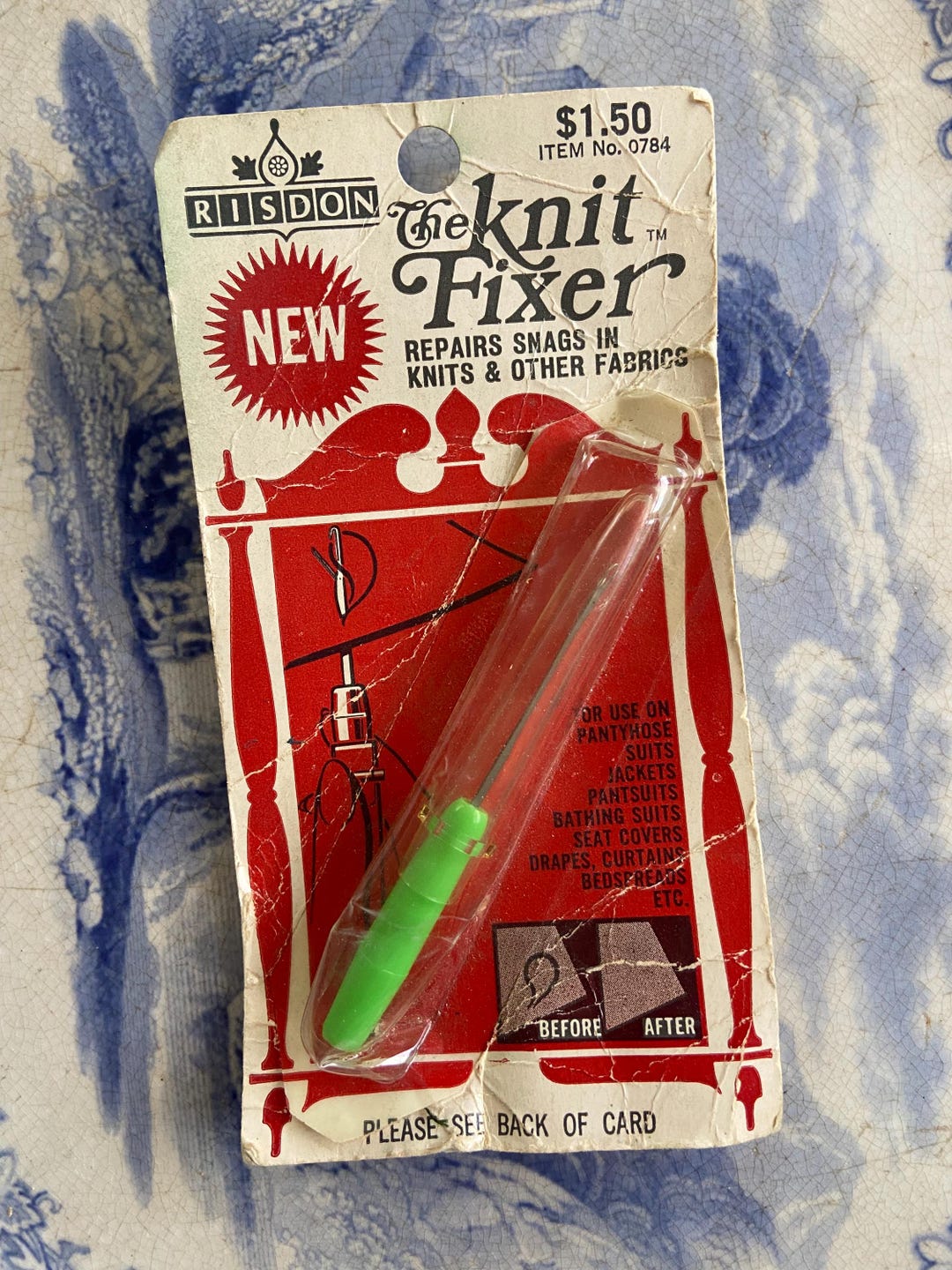 Vtg NIP Risdon the Knit Fixer Repairs, Snags in Nets and Other Fabrics ...