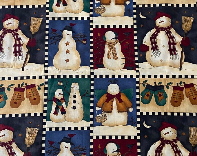 Debbie Mumm for SSI Snowman Fabric 2 Yards - Primitive Country Quilting ...