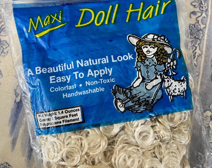 Maxi Doll Hair - Vintage Package of Natural Look Doll Hair 1.4 Oz ...